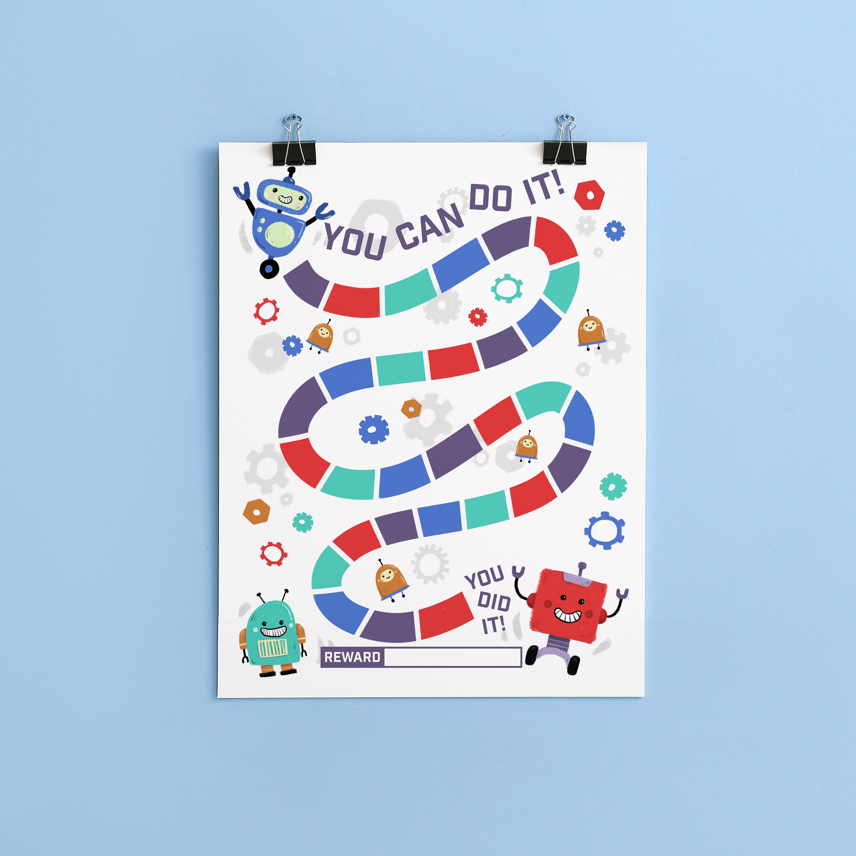 Robot Reward Chart for Kids, Simple Kids Reward Chart INSTANT DOWNLOAD ...