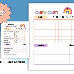 Kids Planner Bundle: Daily Checklist, Chore Chart, Homeschool Schedule ...