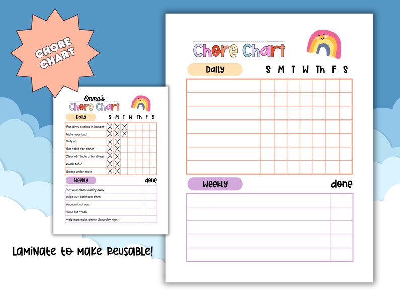 Kids Planner Bundle: Daily Checklist, Chore Chart, Homeschool Schedule ...