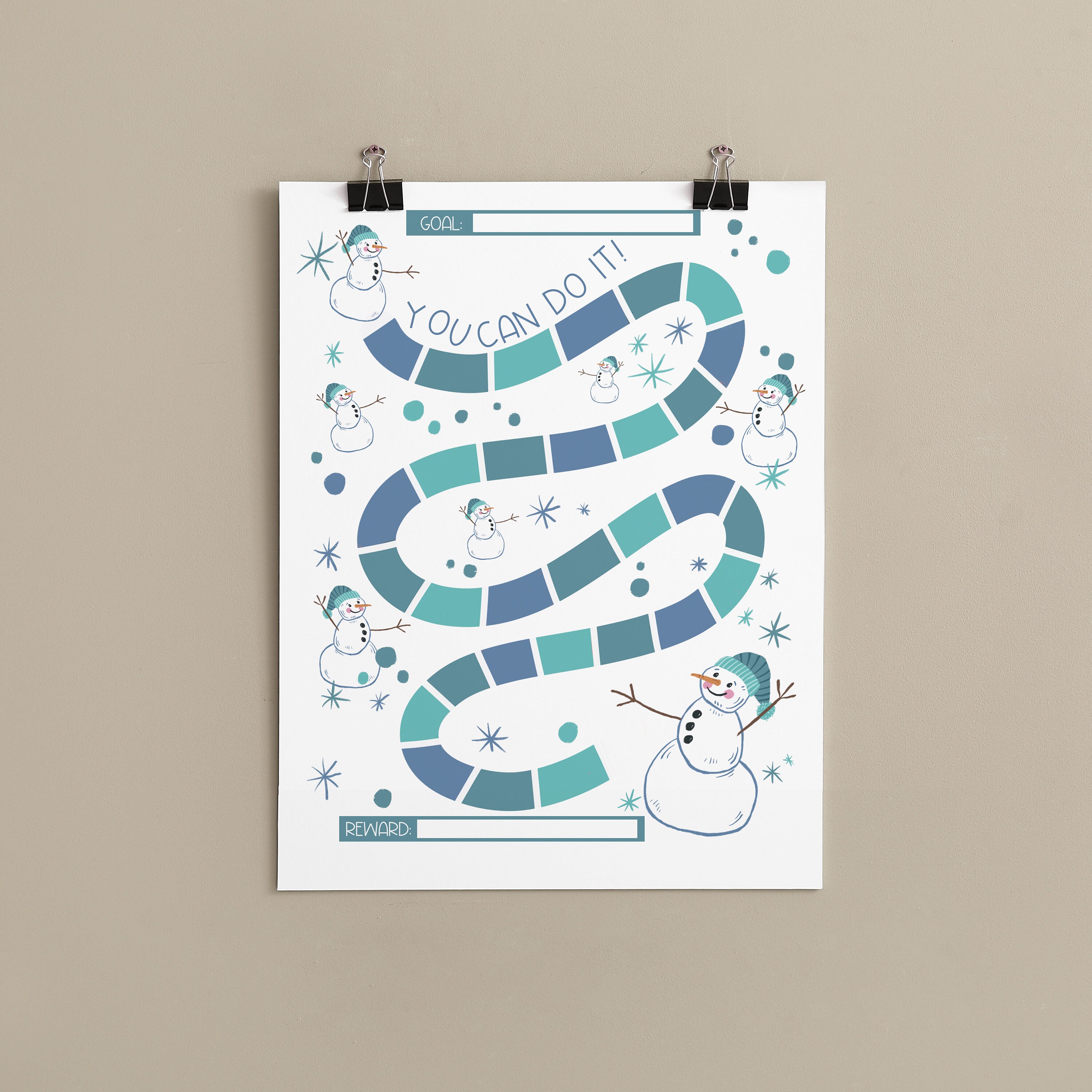 Winter Reward Chart for Kids, Simple Kids Reward Chart - INSTANT ...