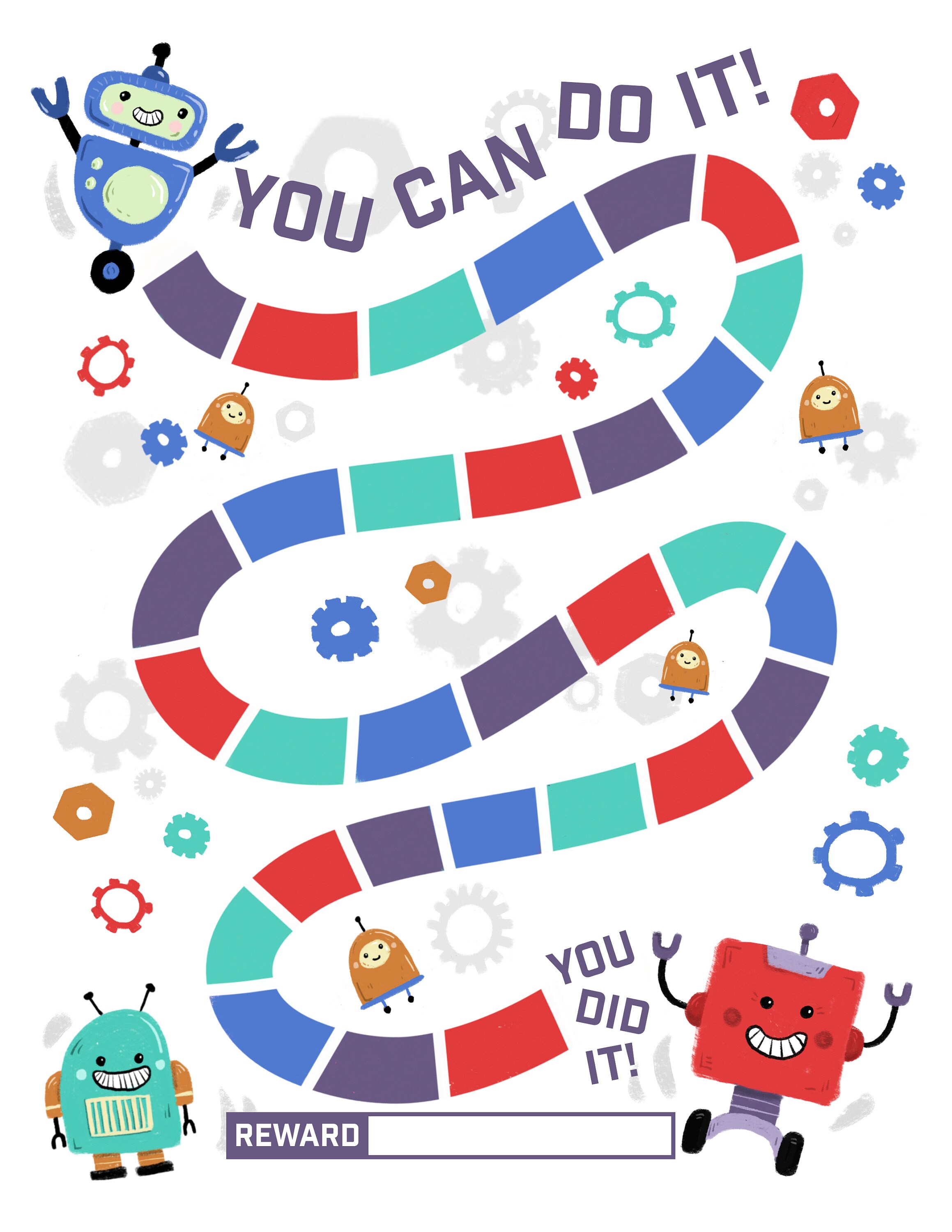 Robot Reward Chart for Kids, Simple Kids Reward Chart - INSTANT ...