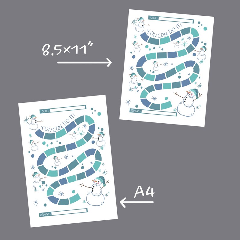 Winter Reward Chart for Kids, Simple Kids Reward Chart - INSTANT ...