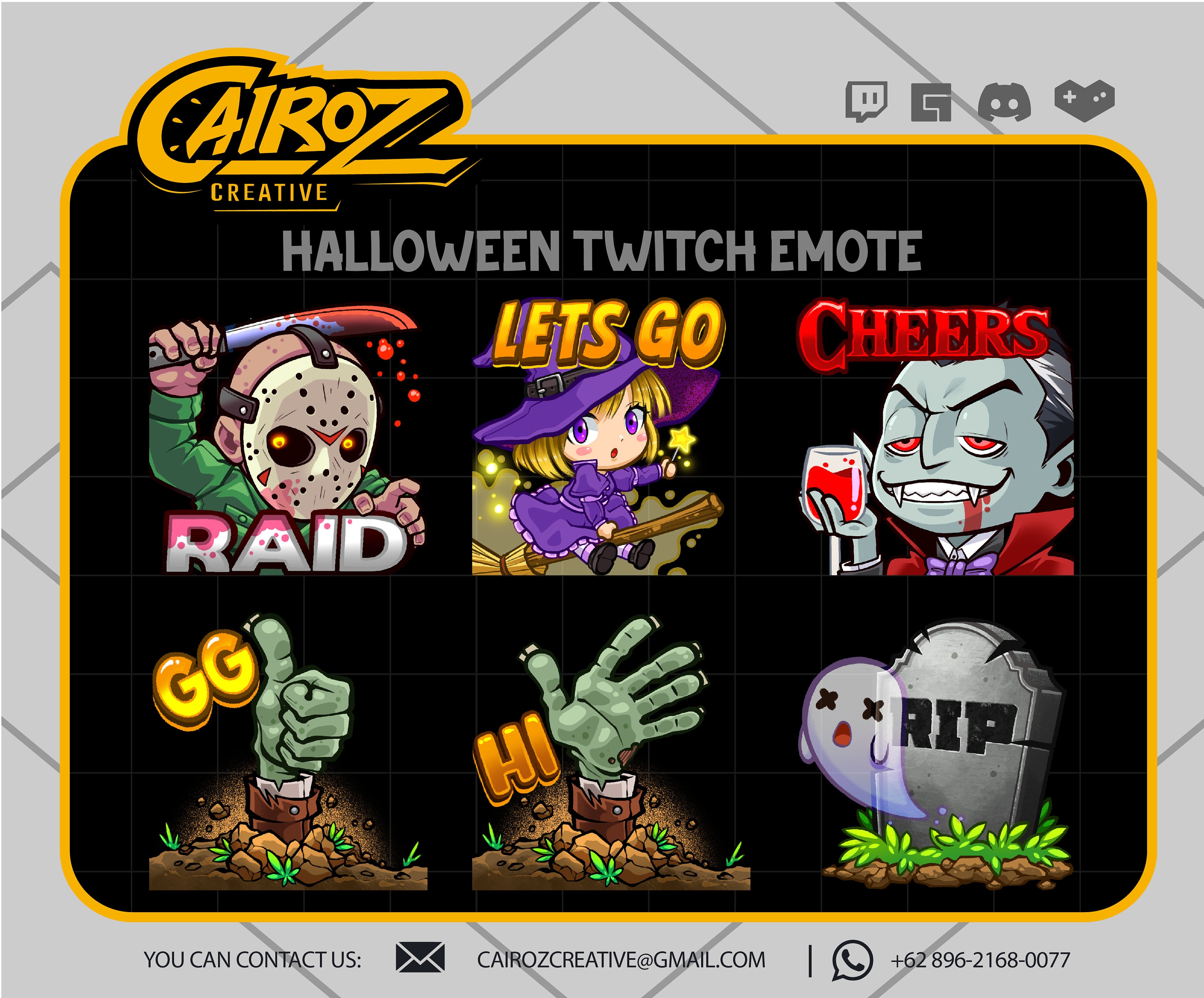 Horror Twitch Emotes Spooky Twitch Emotes Jason Voorhees - Etsy UK