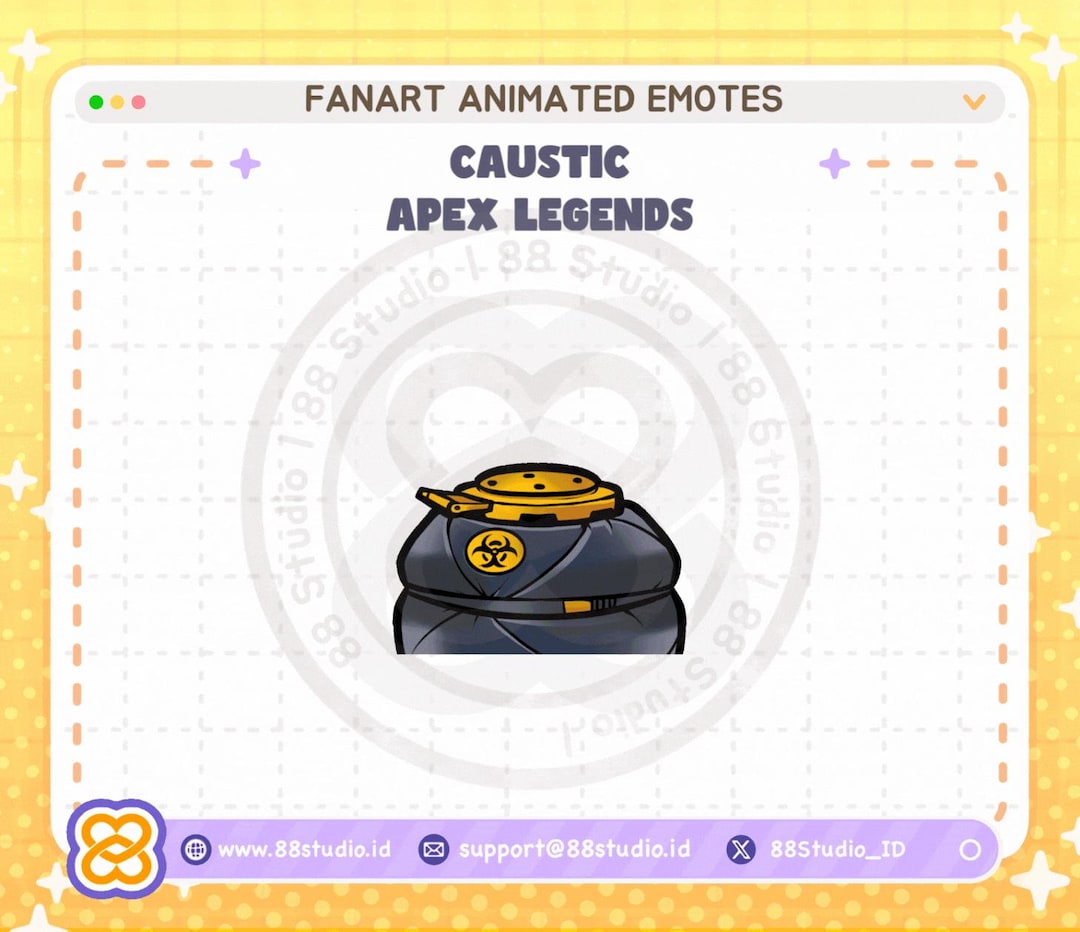 Animated Caustic Gas Tank Twitch Emote: Chibi Apex Legends (digital ...