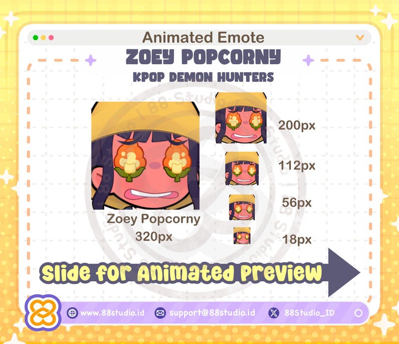 Zoey Popcorny Huntrix Cute Meme Kpop Demon Hunters Fanart Animated ...