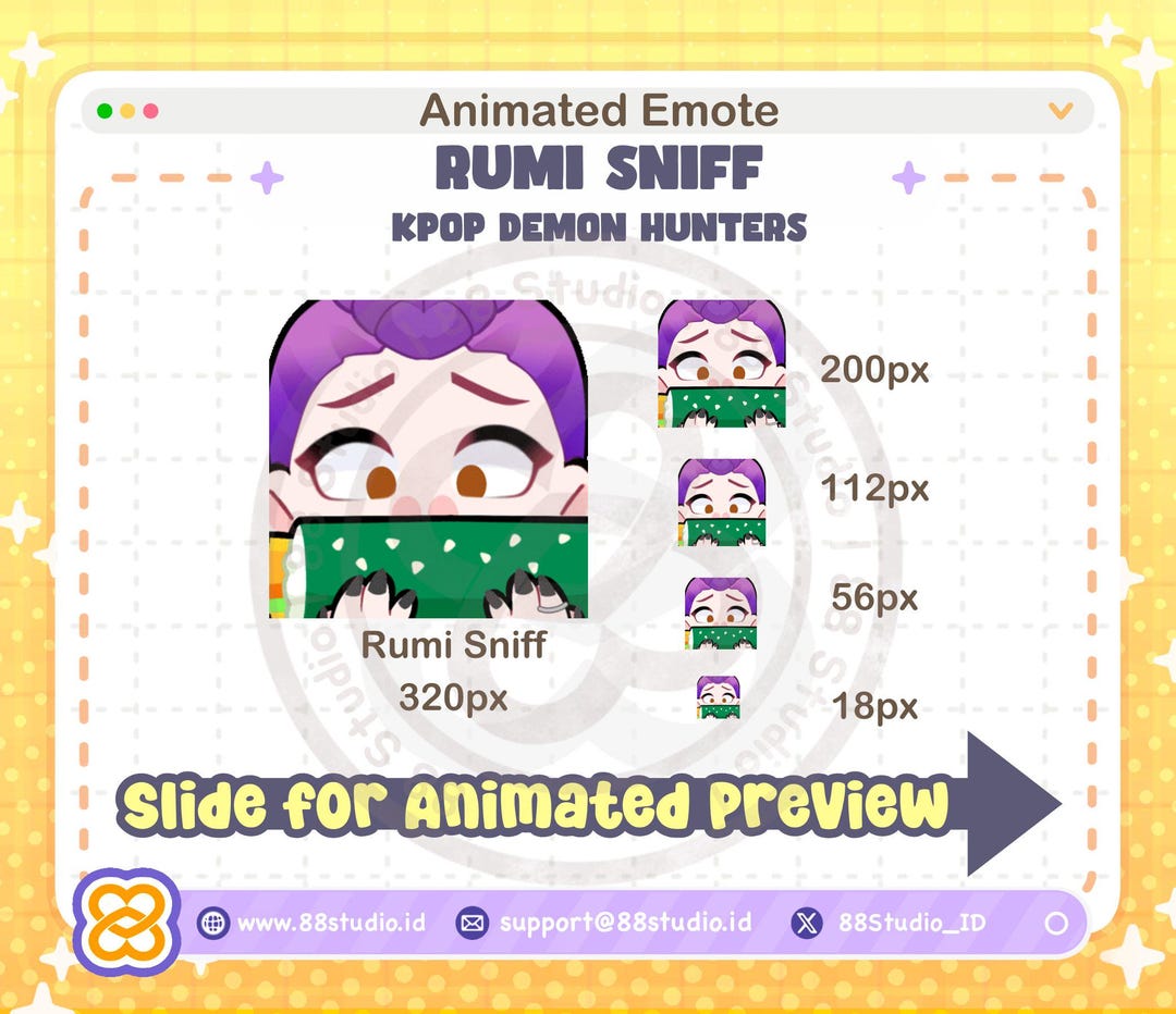 Rumi Sniff Kimbap Meme Huntrix Kpop Demon Hunters Fanart Animated Emote ...