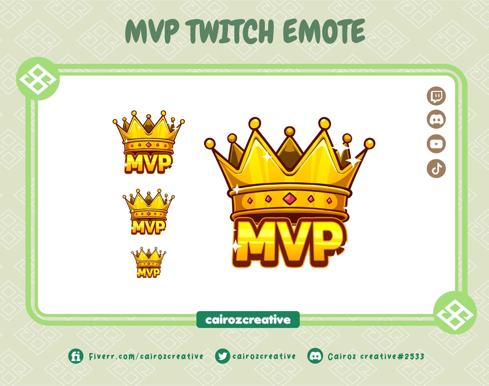 MVP Twitch Emotes, Discord Emoji, Crown Twitch Emotes, Champion Twitch ...