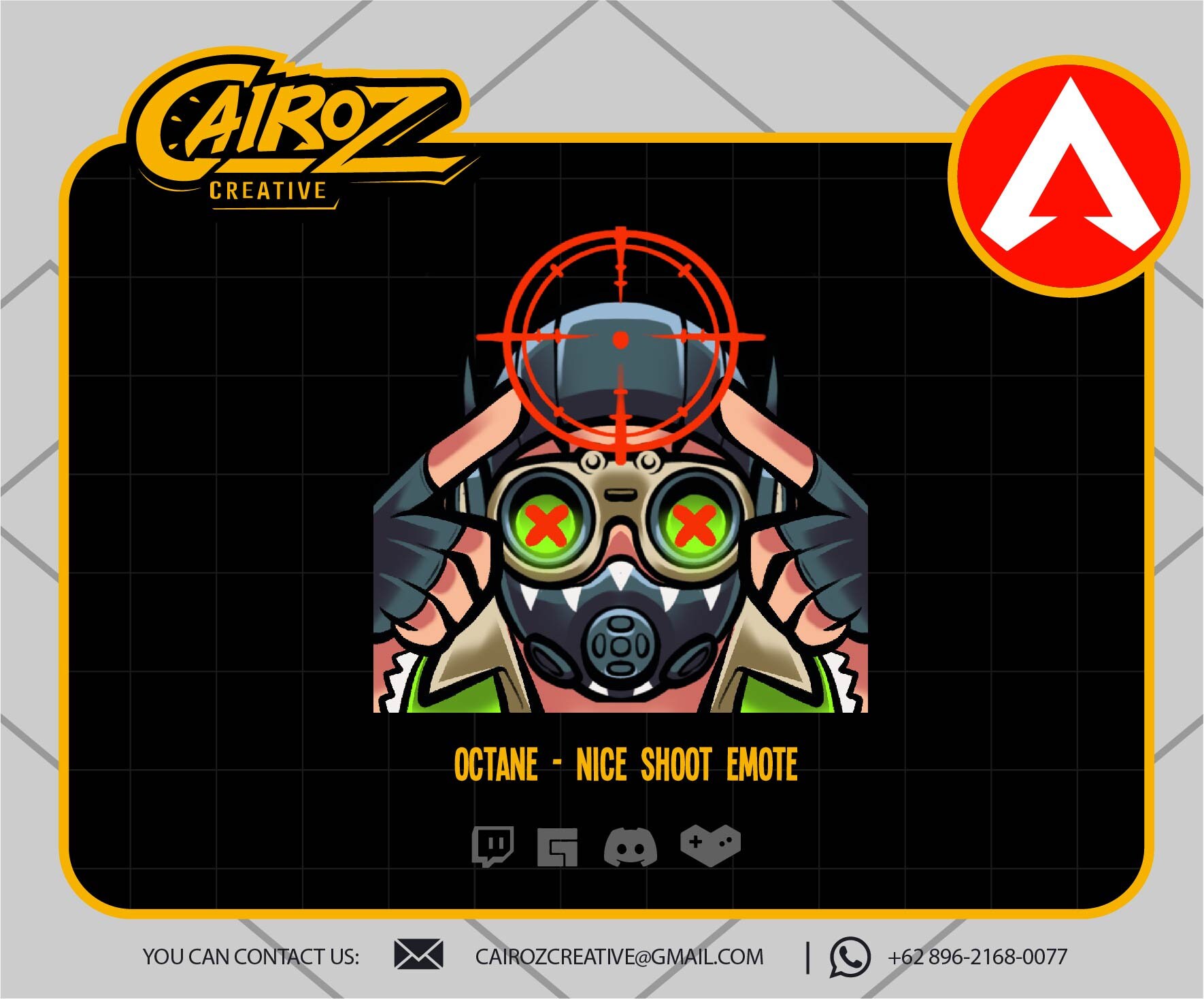 Octane Nice Shot Emote Chibi Octane Apex Legends Twitch - Etsy