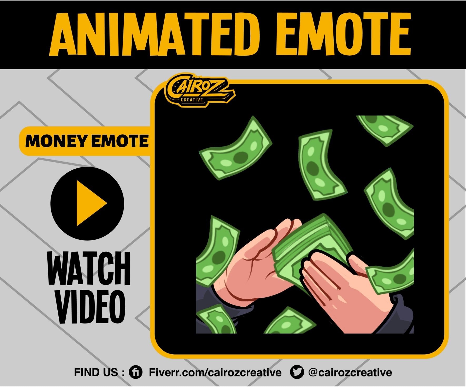 Animated Money Rain Twitch Emotes, Dono Twitch Emotes, Donation Twitch ...