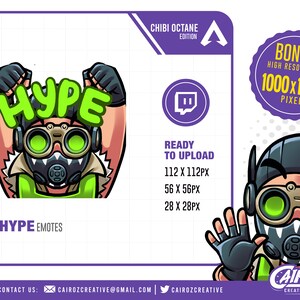 Chibi Octane Apex Legends Twitch Emotes Octane Apex Legends | Etsy