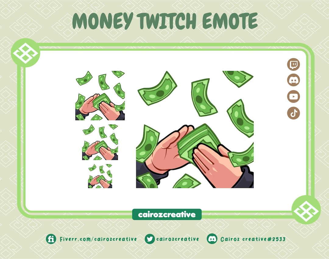 Money Rain Twitch Emotes, Dono Twitch Emote, Donation Twitch Emotes ...