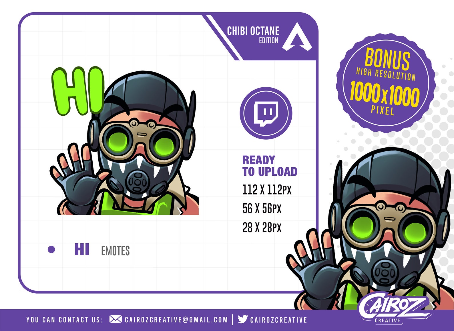 Chibi Octane Apex Legends Twitch Emotes Octane Apex Legends | Etsy