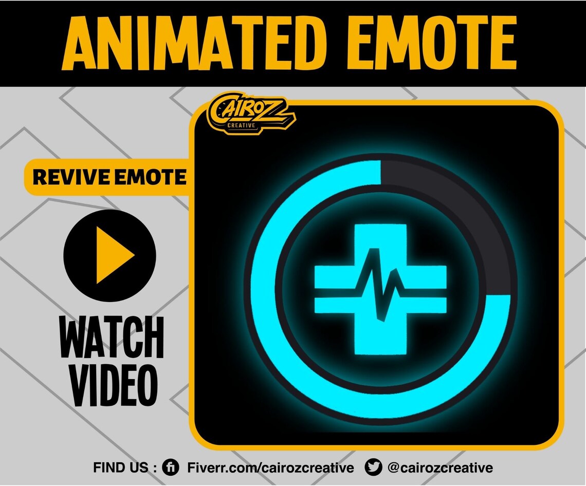 Animated Revive Twitch Emotes, Discord Emoji, FPS Game Twitch Emotes ...