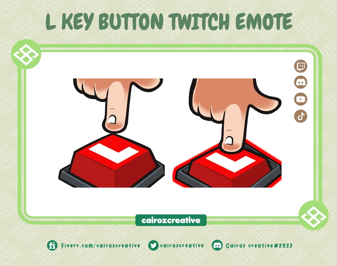L Key Button Twitch Emotes, Keyboard Twitch Emotes, Lose Button Twitch ...