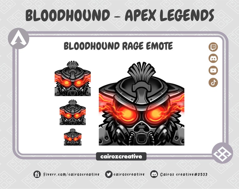 Bloodhound Rage Emote, Chibi Bloodhound Apex Legends Twitch Emotes ...