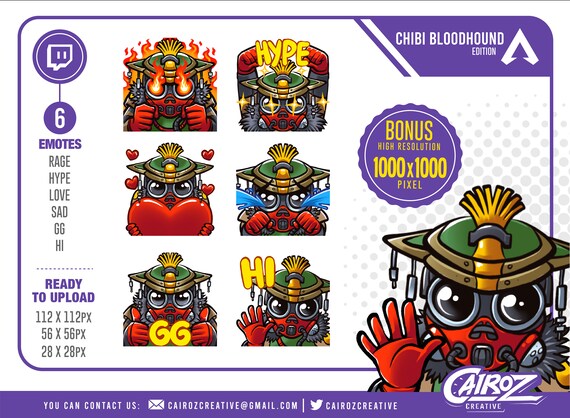 Chibi Bloodhound Apex Legends Twitch Emotes Bloodhound Apex - Etsy UK