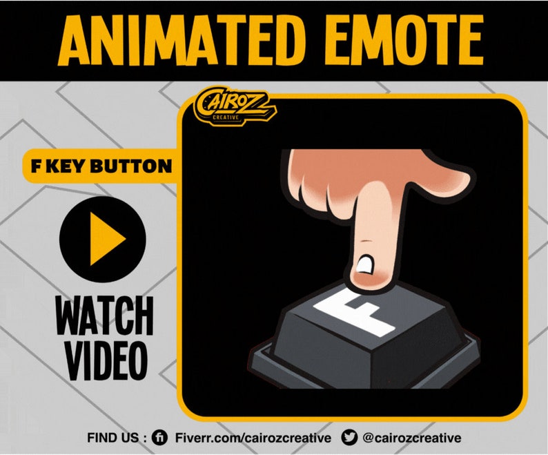 Animated F Button Twitch Emotes, Discord Emoji, Keyboard Twitch Emotes ...
