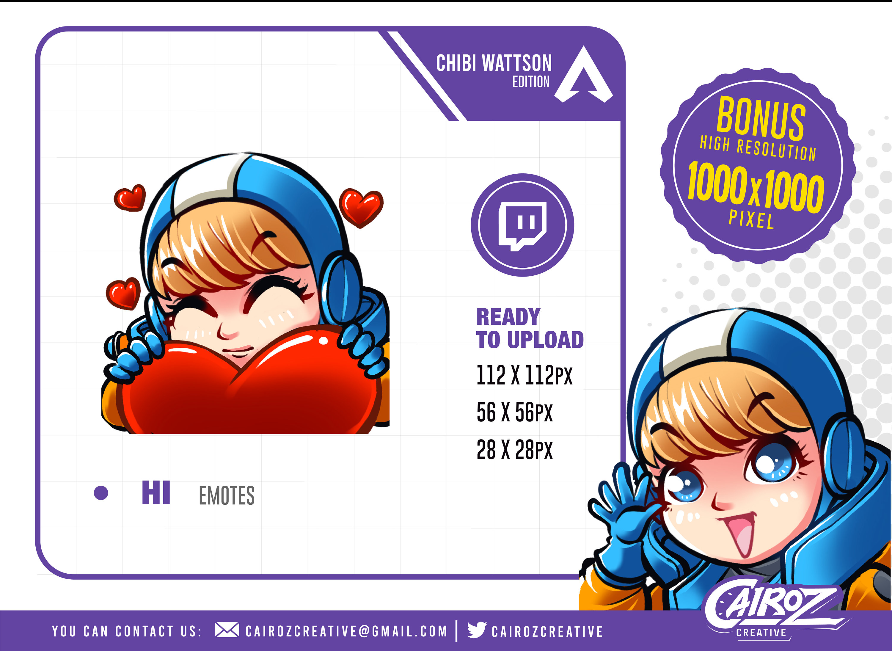 Wattson Apex Legends Twitch Emotes Pack Chibi Wattson Apex | Etsy