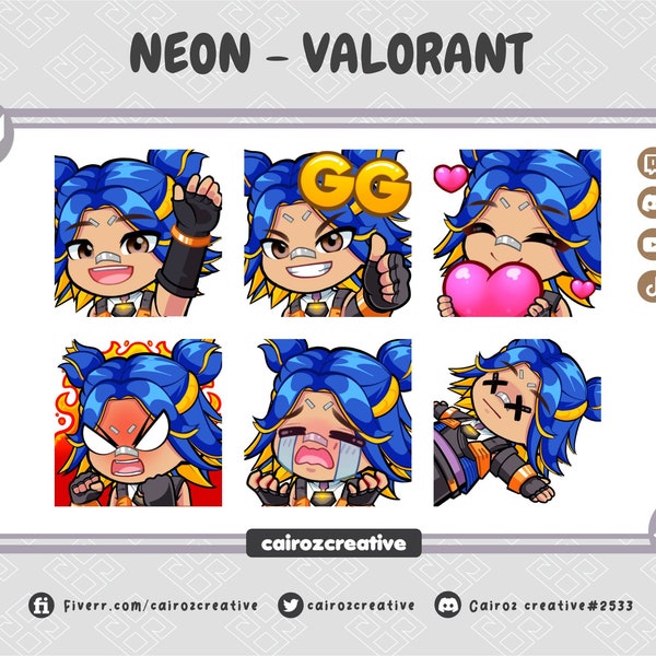 Chibi Valorant Néon - Etsy