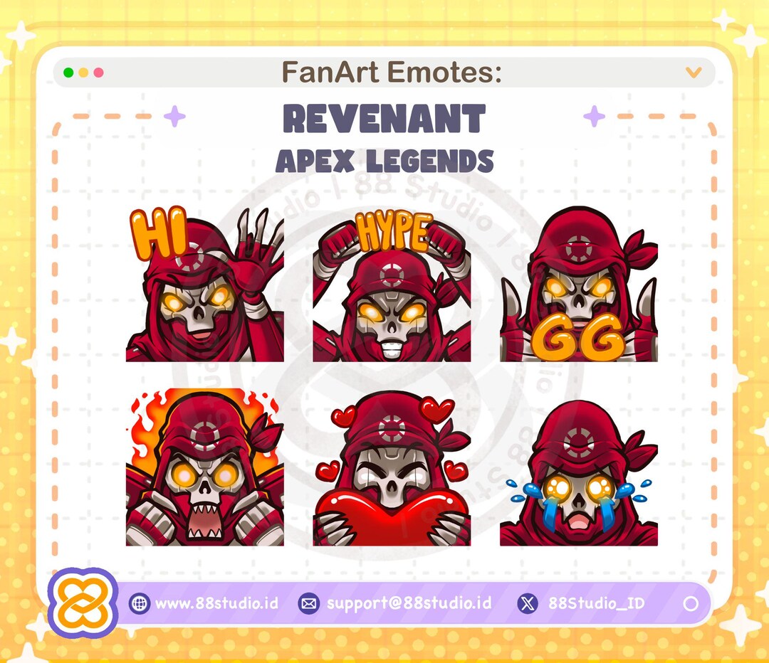 Chibi Revenant Apex Legends Twitch Emotes Pack (digital Download) - Etsy