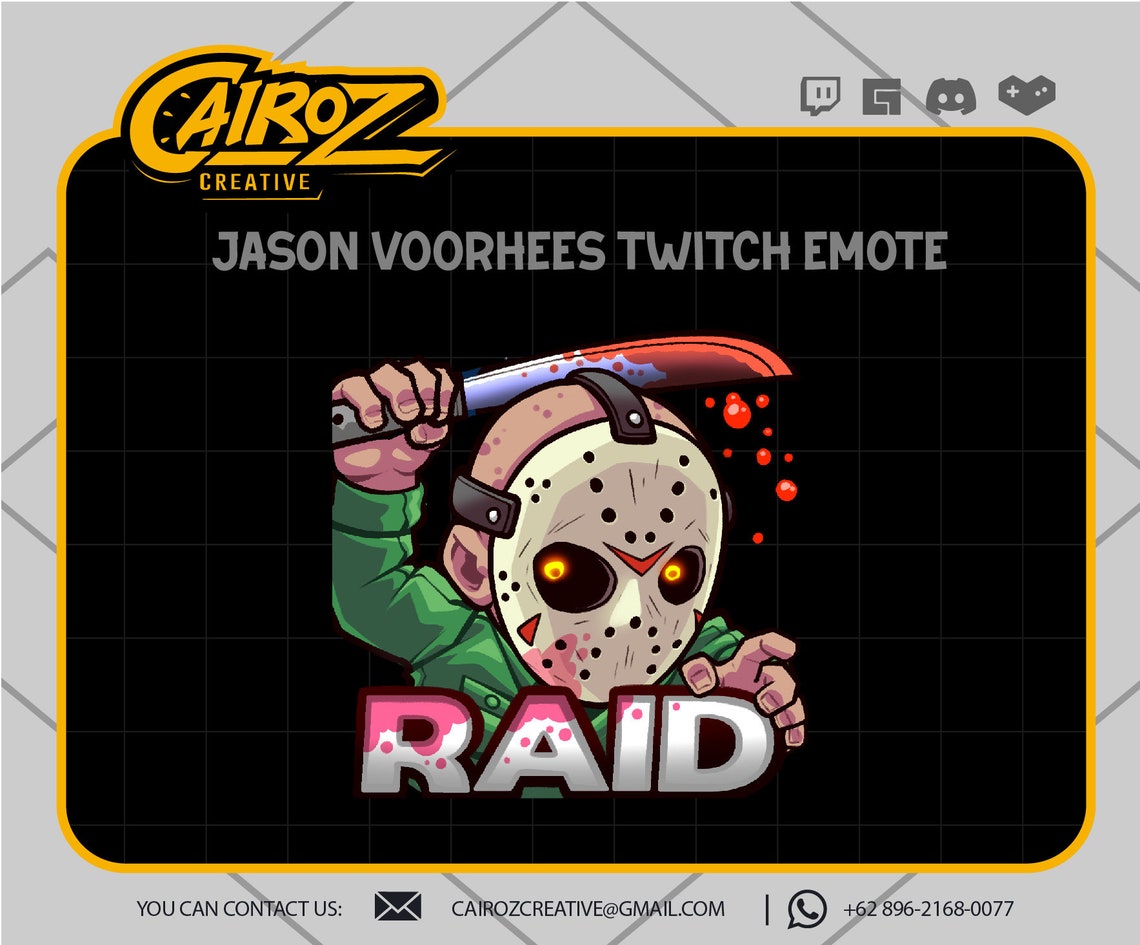 Jason Voorhees Raid Twitch Emotes Horror Twitch Emotes - Etsy Australia
