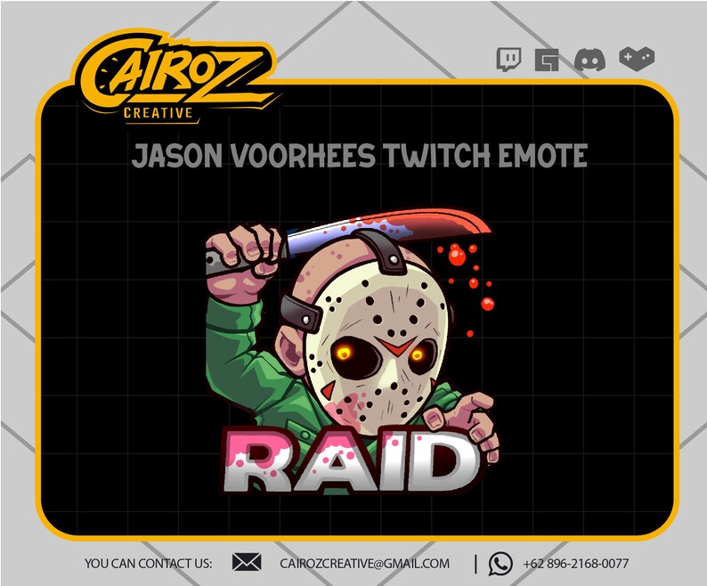 Jason Voorhees Raid Twitch Emotes Horror Twitch Emotes - Etsy Australia