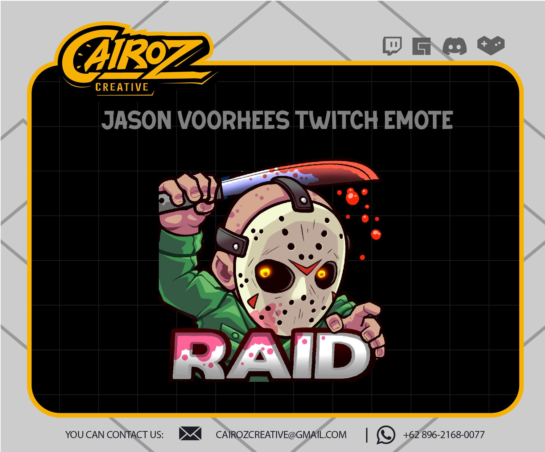 Jason Voorhees Raid Twitch Emotes Horror Twitch Emotes - Etsy Australia