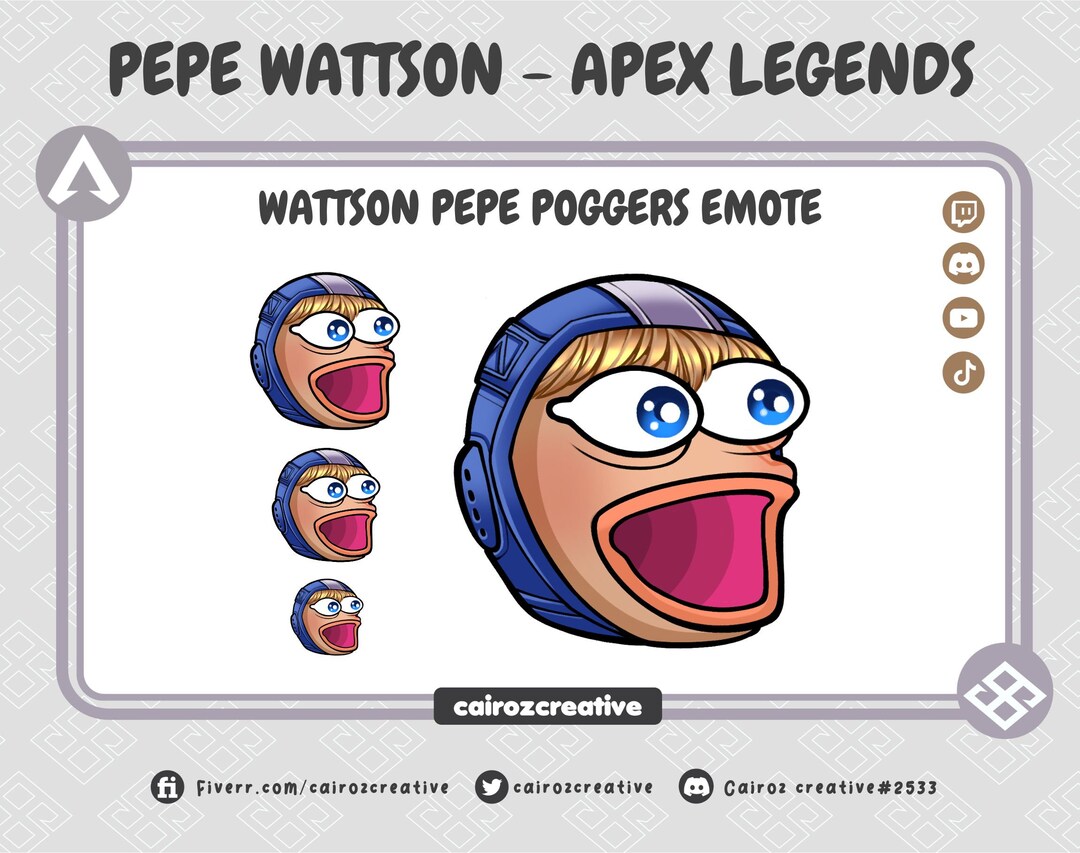 Wattson Pog - Poggers Emote, Pepe Apex Legends Pepe Twitch Emotes ...