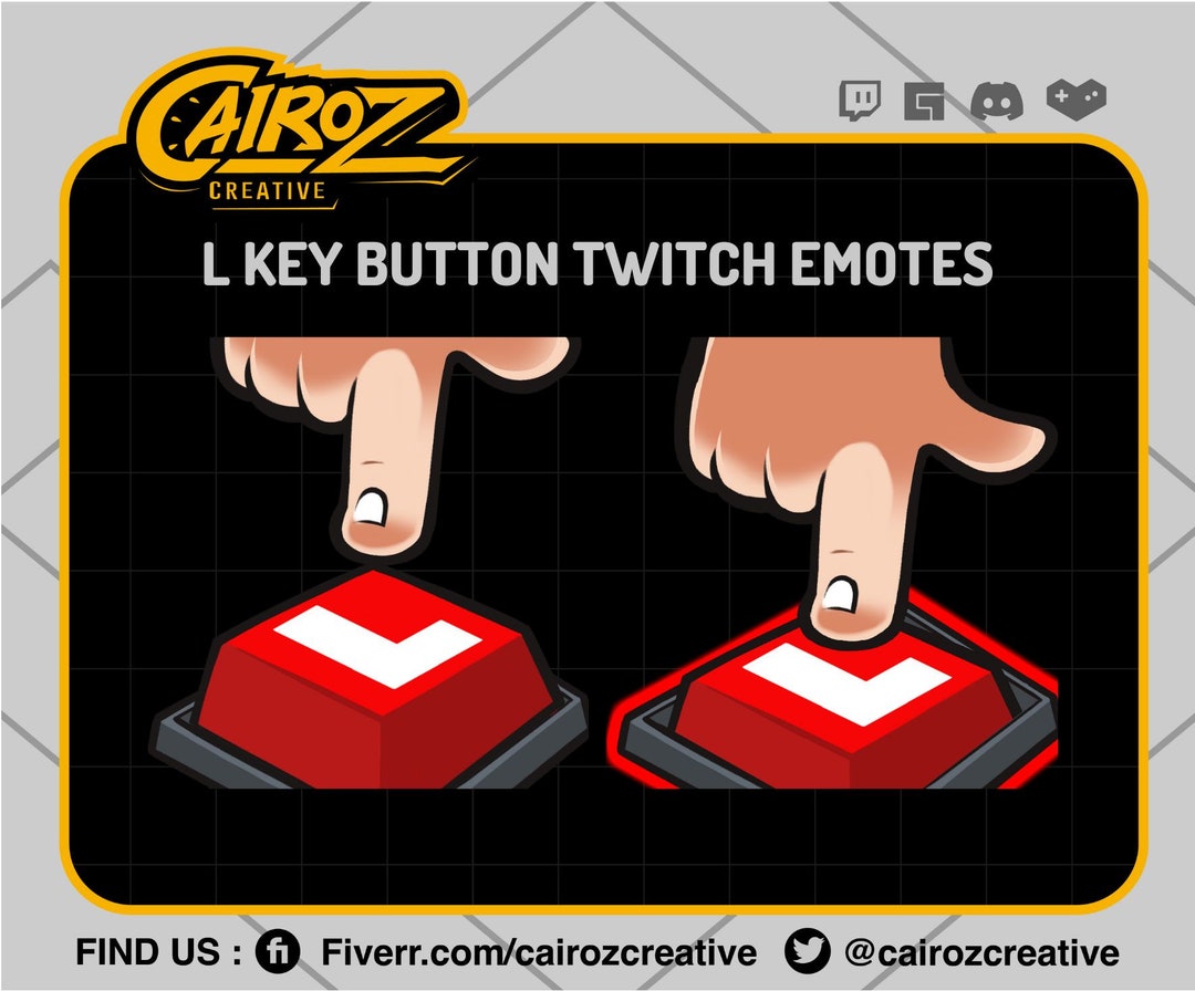 L Key Button Twitch Emotes Keyboard Twitch Emotes Lose - Etsy