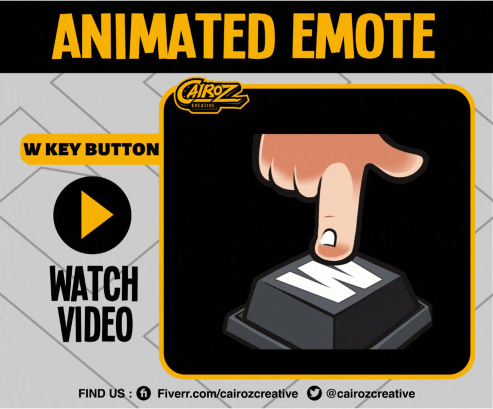 Animated W Button Twitch Emotes, Discord Emoji, Keyboard Twitch Emotes ...