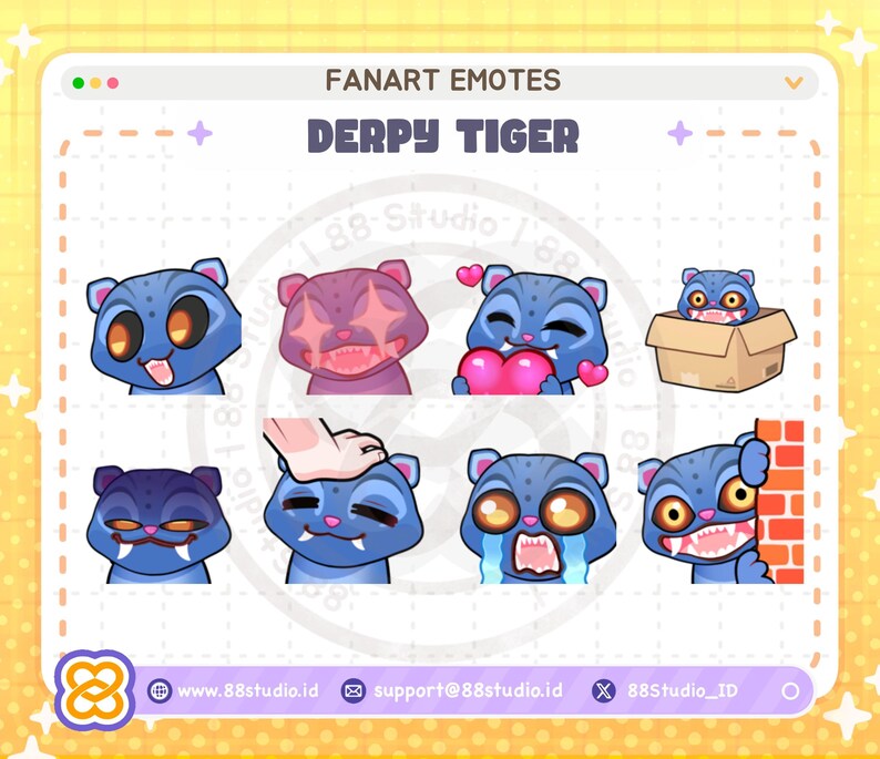 Derpy Tiger Kpop Demon Hunters Static / Regular Emotes P2U (paid to Use ...