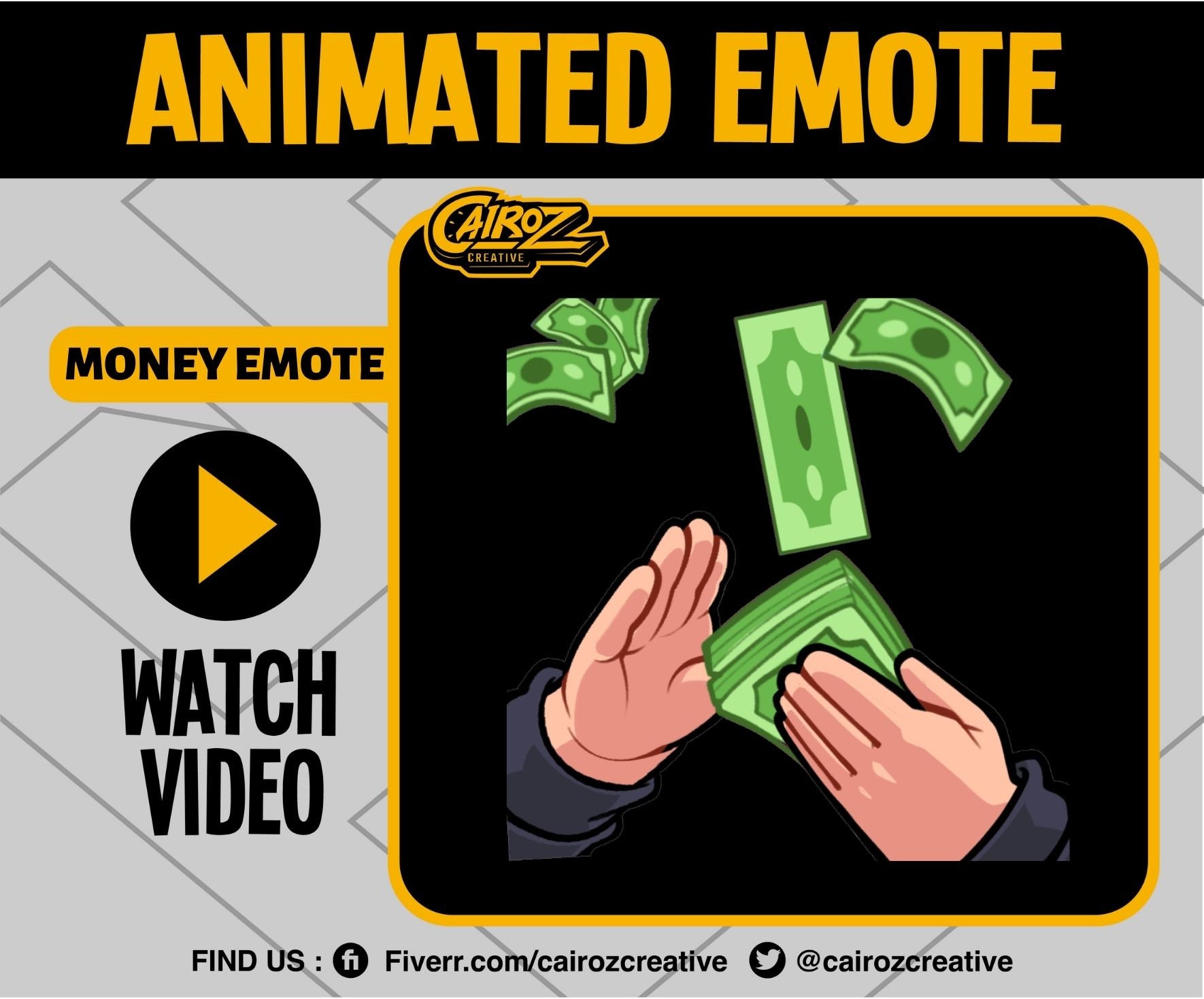 Animated Money Rain Twitch Emotes, Dono Twitch Emotes, Donation Twitch ...