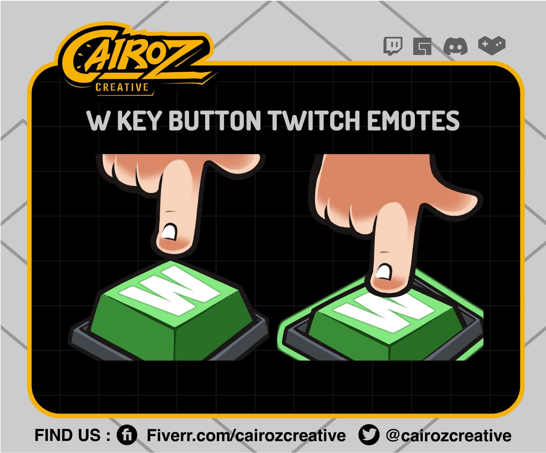 W Key Button Twitch Emotes Keyboard Twitch Emotes Win Button - Etsy