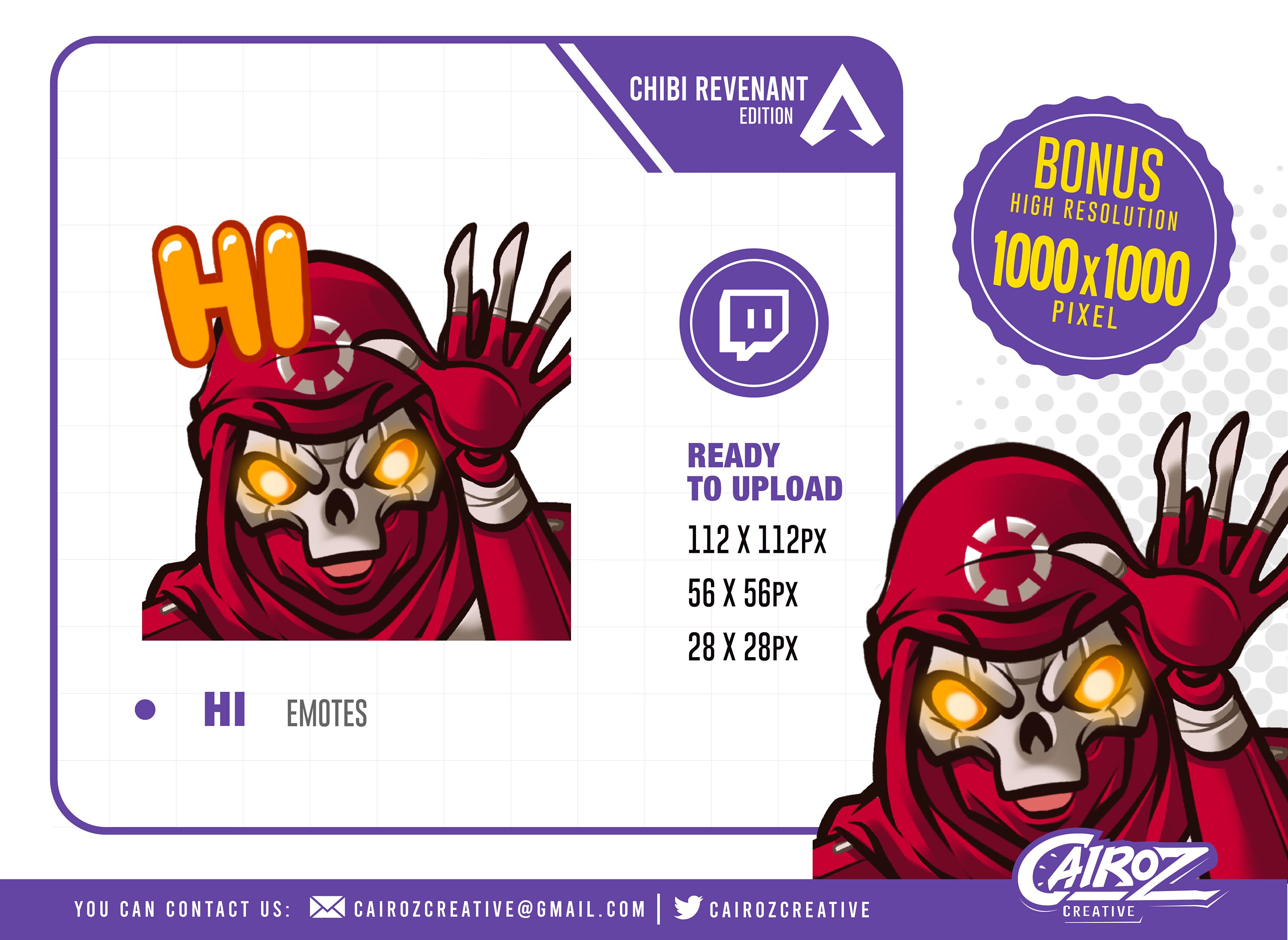 Revenant Apex Legends Twitch Emotes Pack Chibi Revenant Apex | Etsy