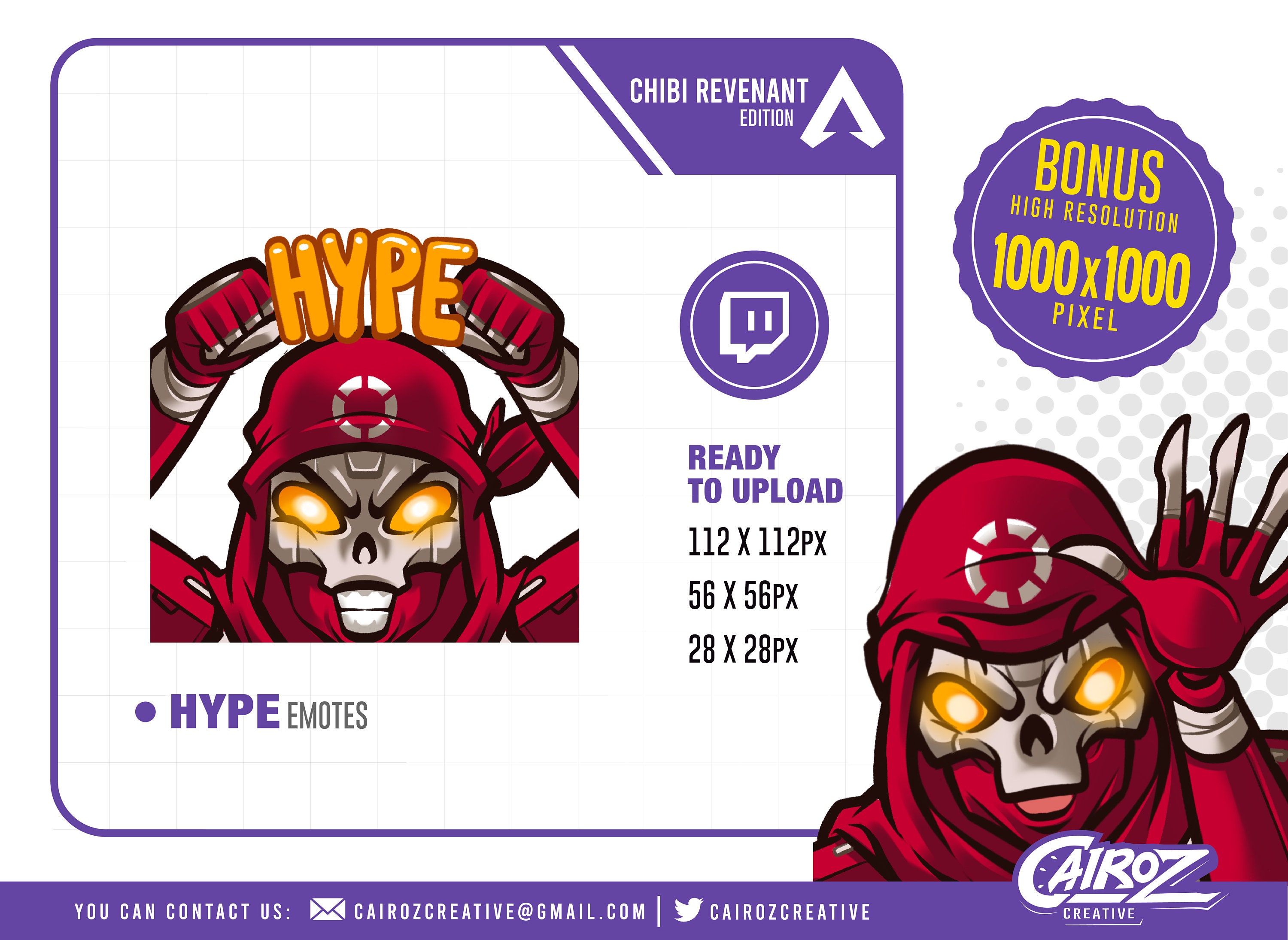 Revenant Apex Legends Twitch Emotes Pack Chibi Revenant Apex | Etsy