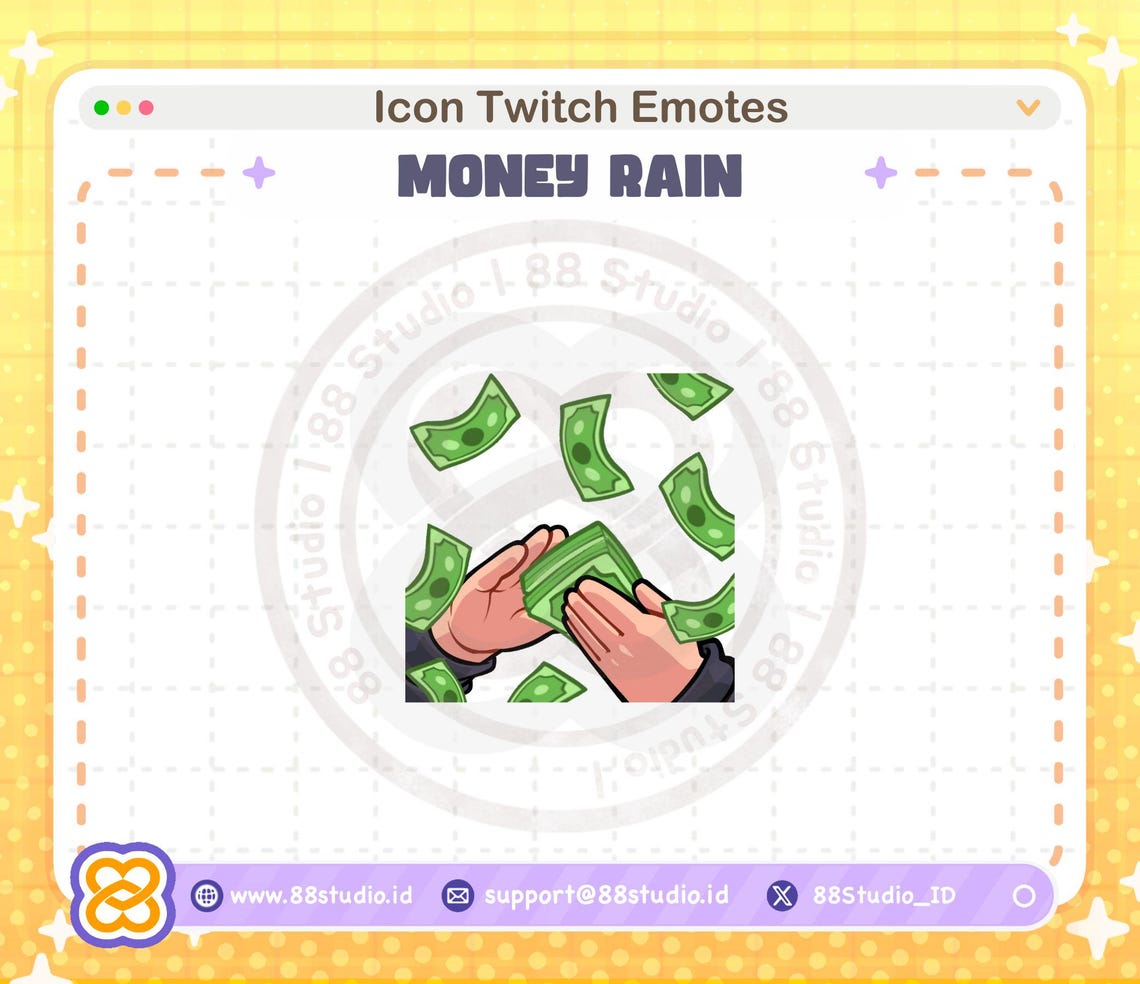 Money Rain Twitch Emote: Chibi Style (digital Download) - Etsy