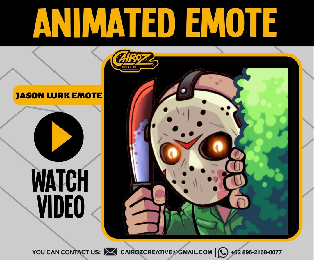 Animated Jason Voorhees Lurk Twitch Emotes, Horror, Halloween Spooky ...