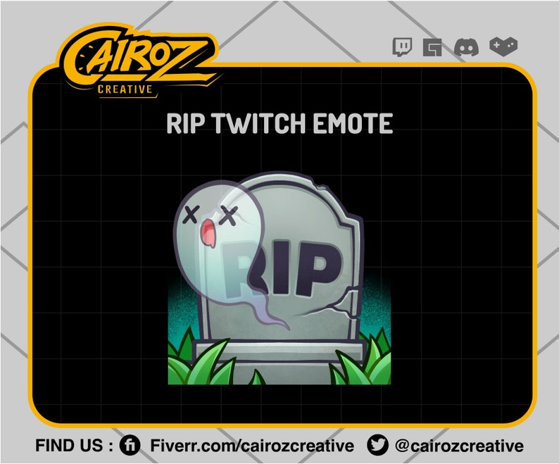 Buy Rip Twitch Emotes Tombstone Twitch Emote Ghost Twitch Online in ...