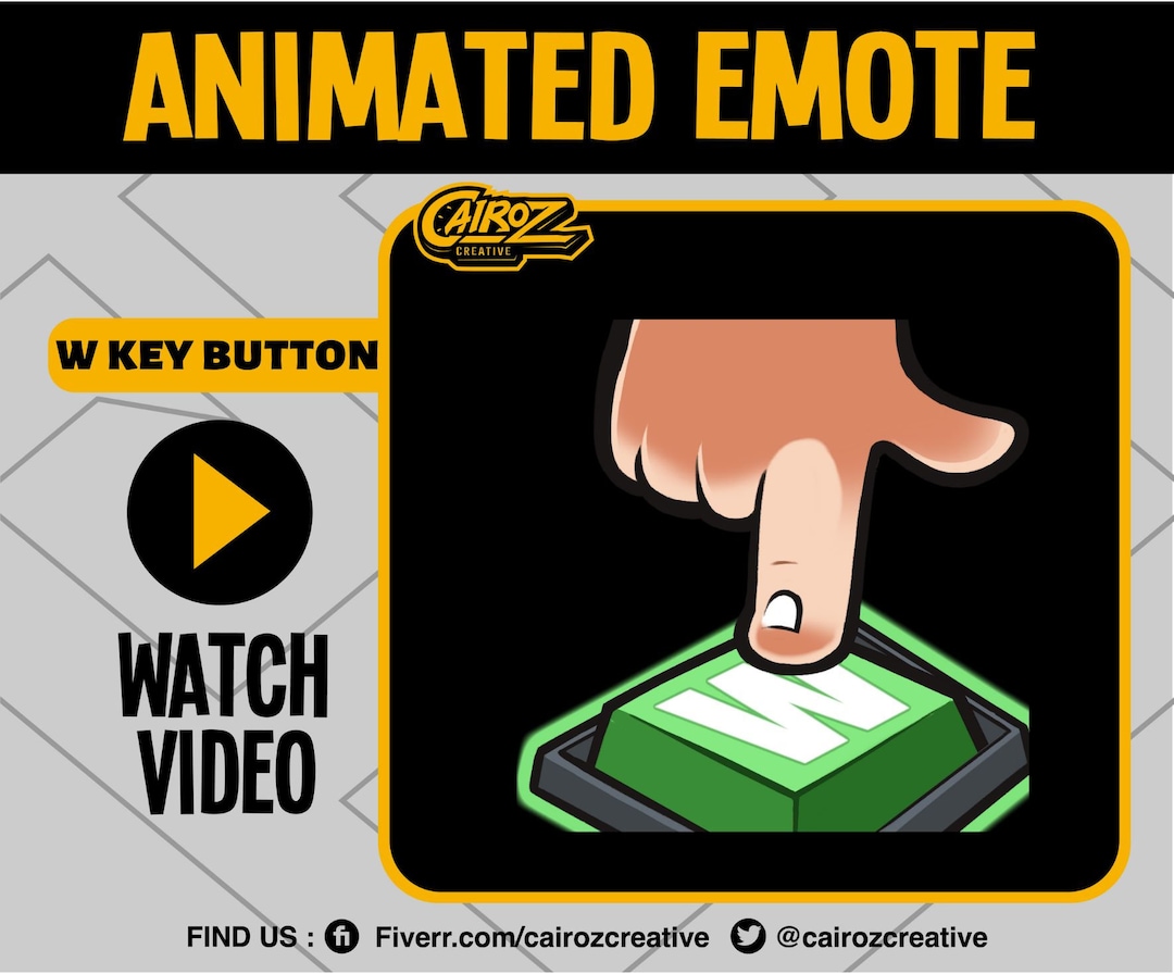 Animated W Button Twitch Emotes, Discord Emoji, Keyboard Twitch Emotes ...