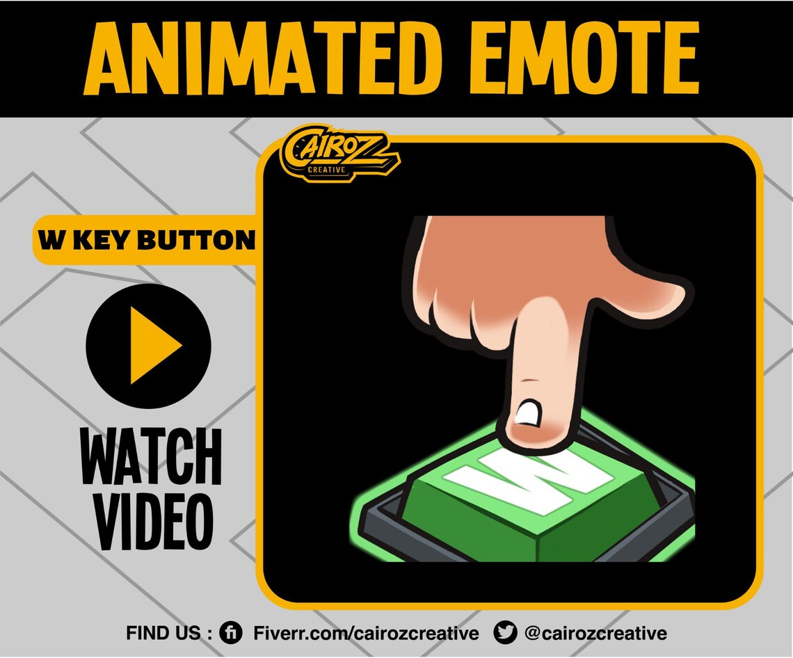 Animated W Button Twitch Emotes, Discord Emoji, Keyboard Twitch Emotes ...