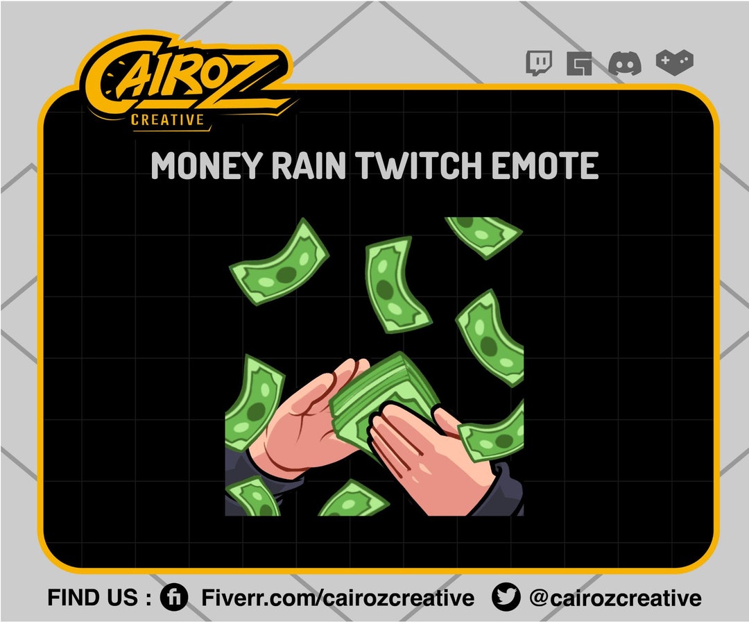 Money Rain Twitch Emotes Dono Twitch Emote Donation Twitch - Etsy