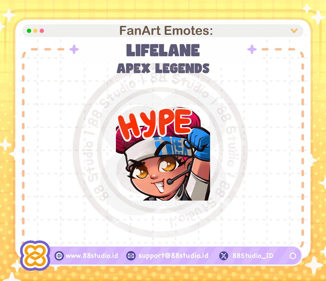 Chibi Lifeline Hype Emote: Apex Legends Twitch/discord (digital ...