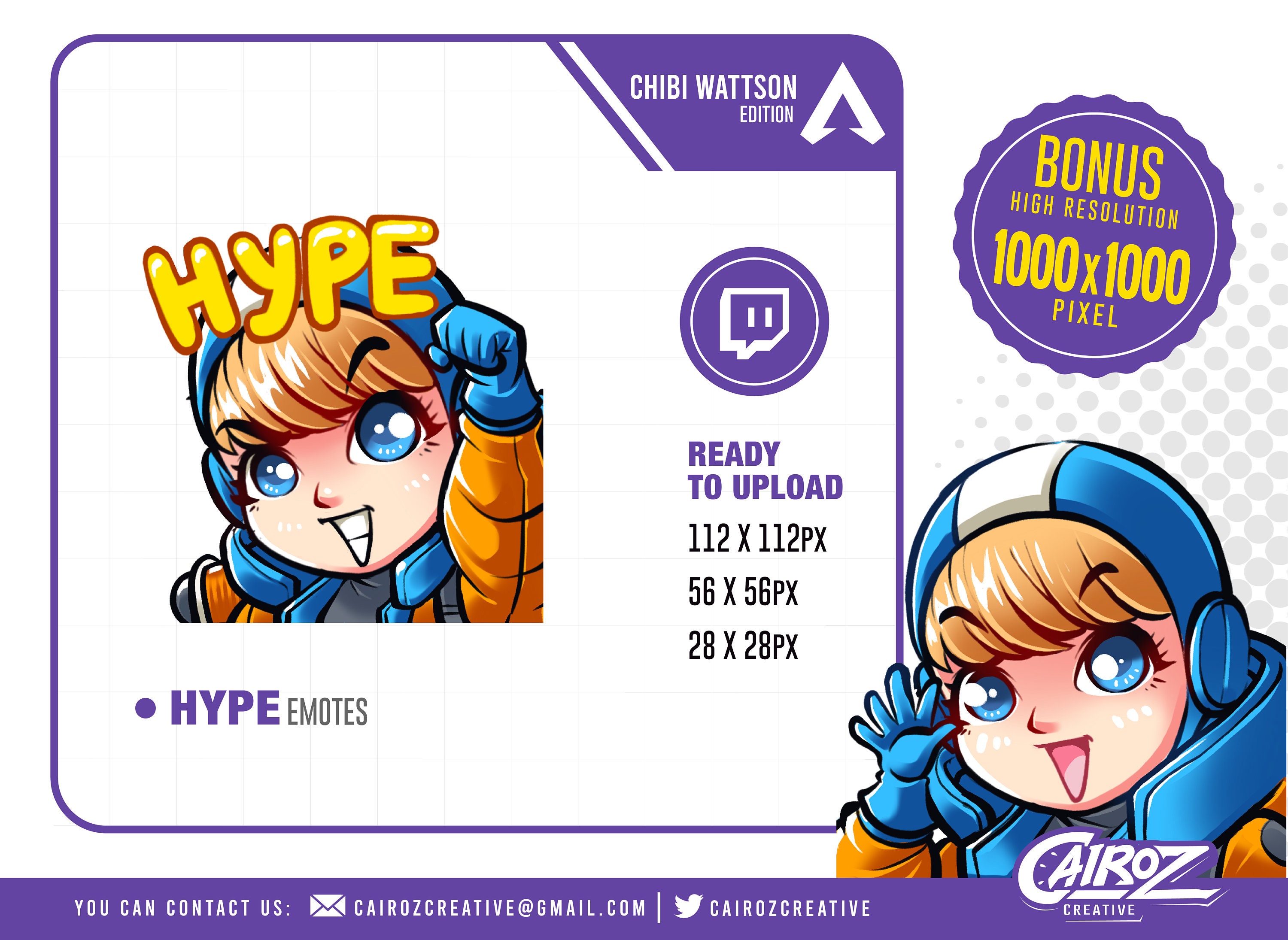 Wattson Apex Legends Twitch Emotes Pack Chibi Wattson Apex | Etsy