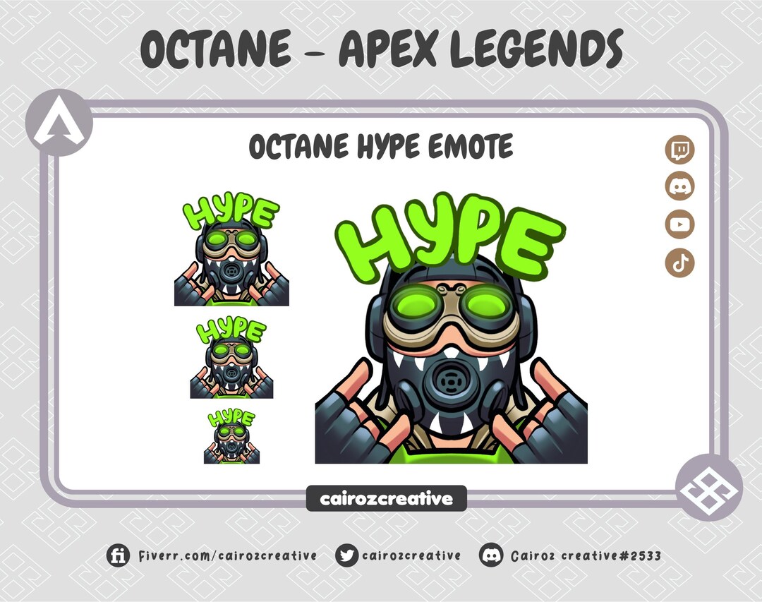 Octane Hype Emote, Chibi Octane Apex Legends Twitch Emotes, Cute Octane ...