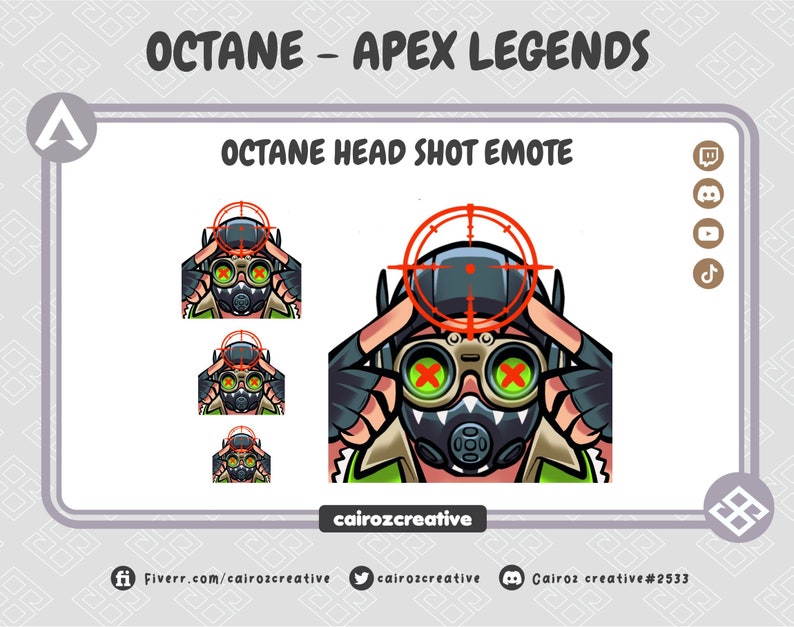 Octane Nice Shot Emote, Chibi Octane Apex Legends Twitch Emotes, Cute ...
