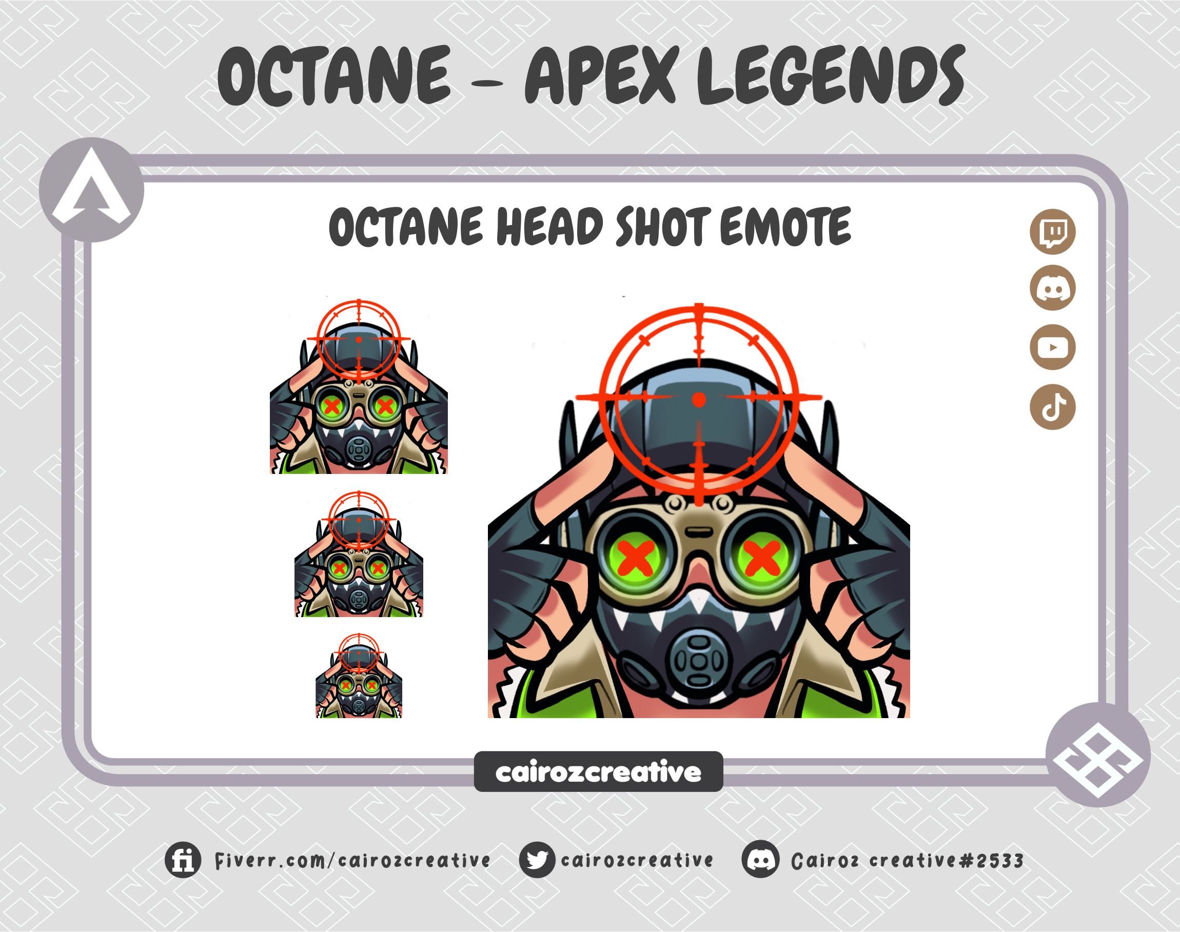 Octane Nice Shot Emote, Chibi Octane Apex Legends Twitch Emotes, Cute ...