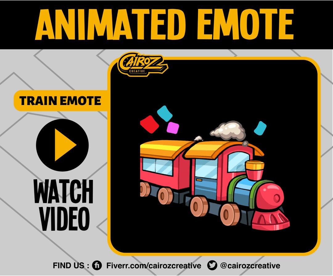 Animated Train Twitch Emotes, Discord Emoji, Sub Hype Twitch Emotes ...