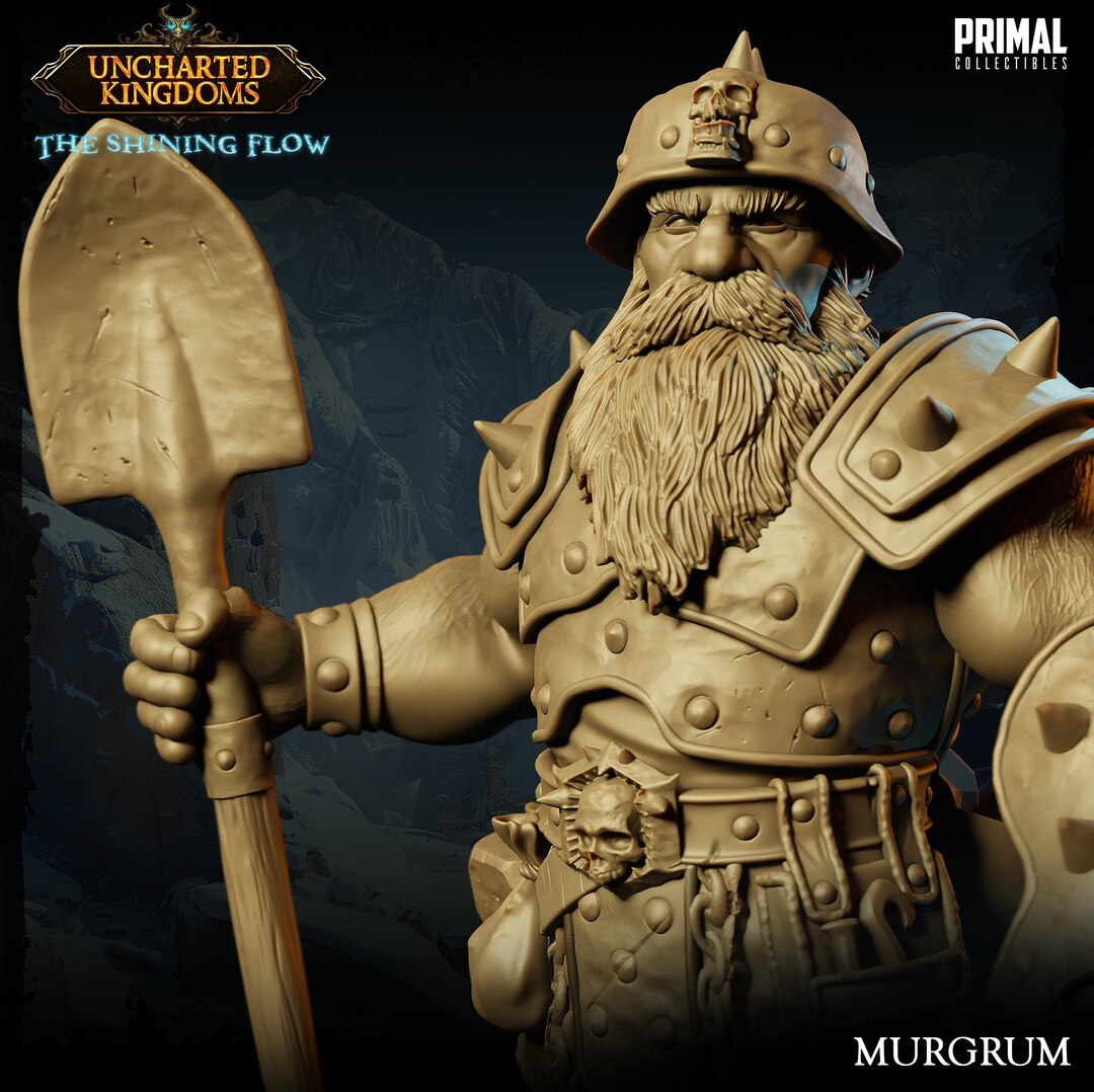 Murgrum (dwarf Miner)-uncharted Kingdoms-3d Printed Resin RPG Tabletop ...