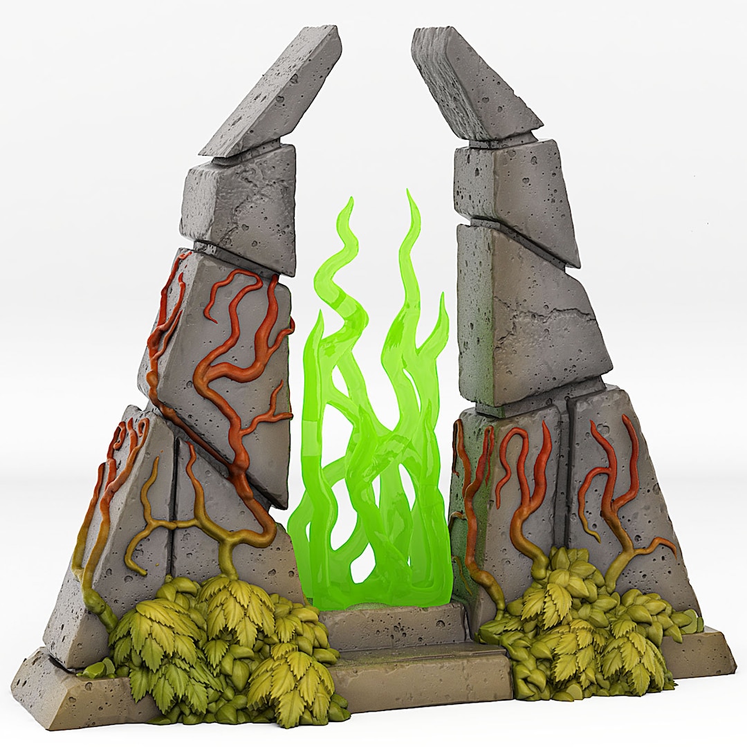 Temple Portal-fantastic Portals and Effects-3d Printed Resin Rpg ...