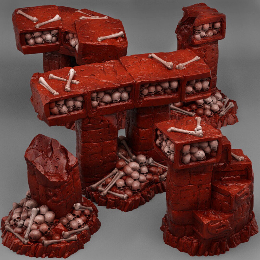 Catacomb Modular Bridges-fantastic Plants and Rocks-3d Printed Resin ...